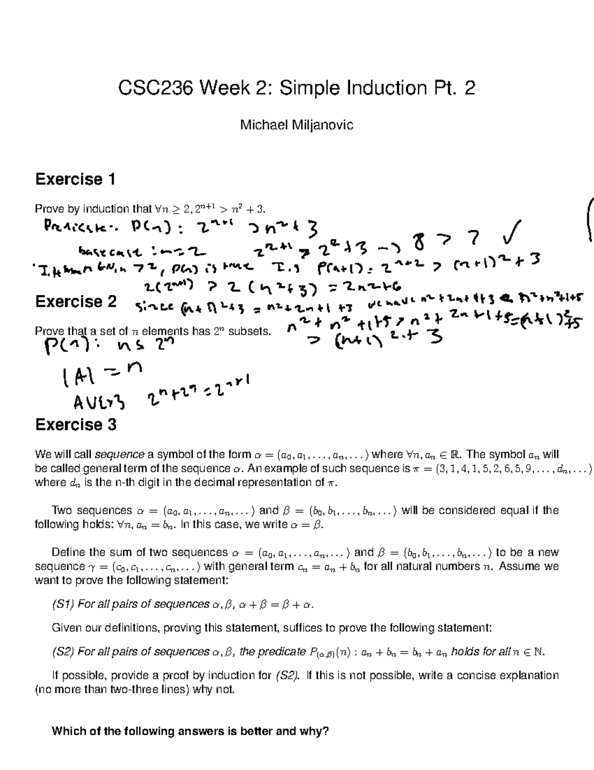 236 Weekly Handouts - Just a description of lecture notes for csc 236 ...