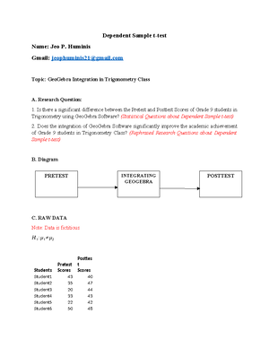 Humss 11 -Probability and Statistics Exam - THIRD QUARTER EXAMINATION ...