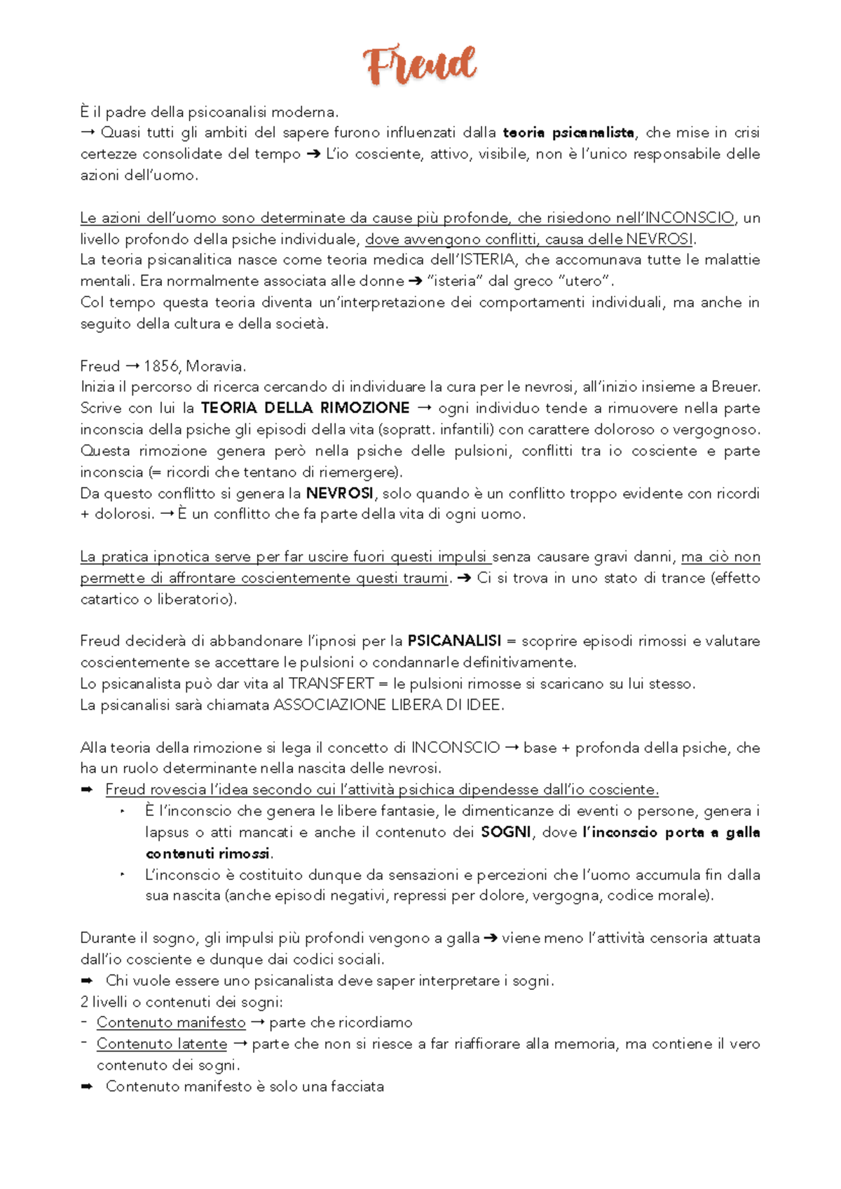 Freud PDF - È il padre della psicoanalisi moderna. Quasi tutti gli ...