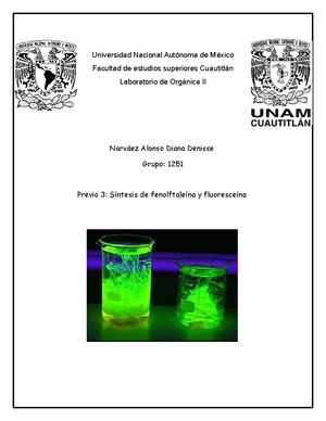 Reporte Difenil carbinol - Laboratorio de Química Orgánica II REPORTE ...