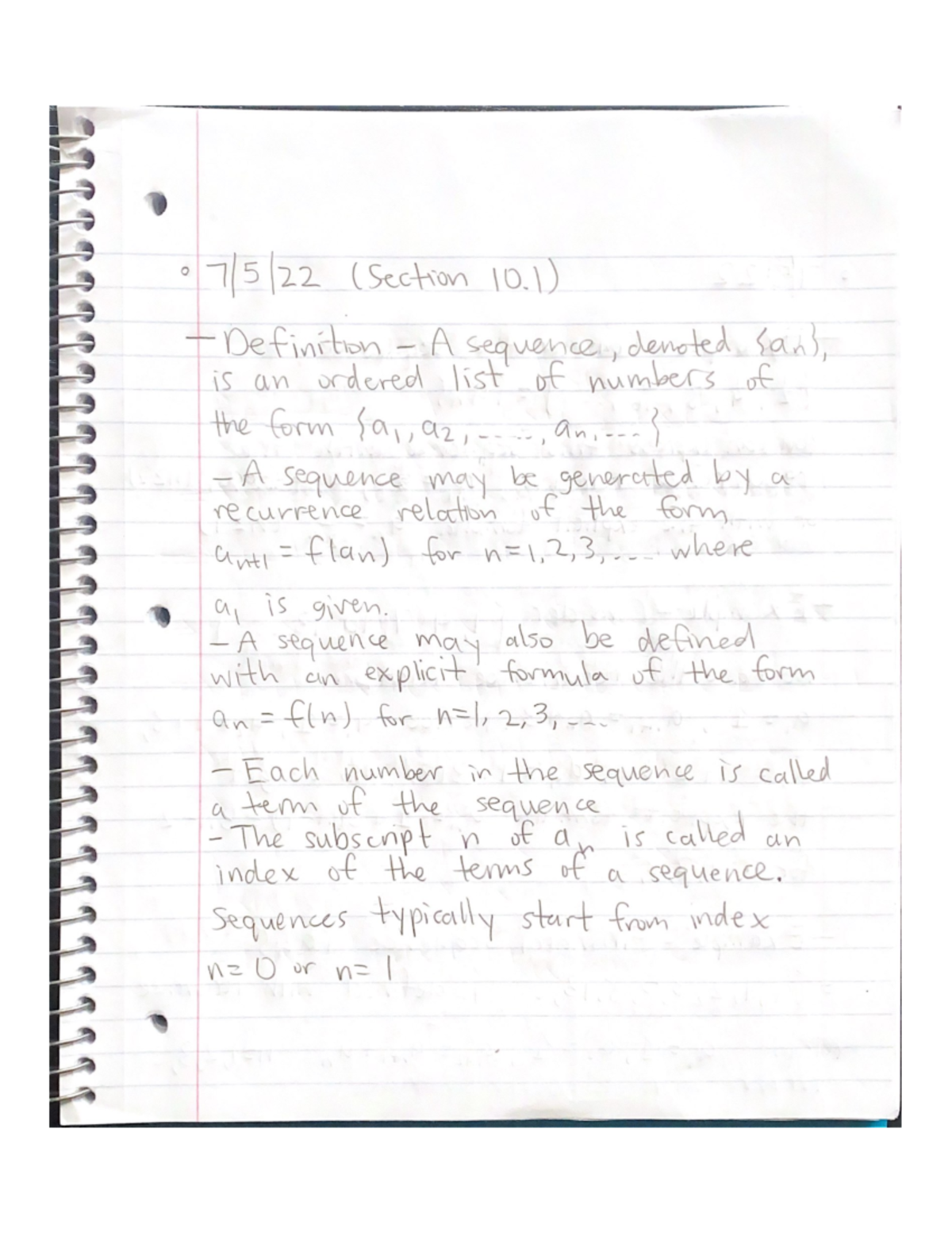 7 5 22 10 Section 10 1 Sequences MA 16200 MA 16200 Purdue