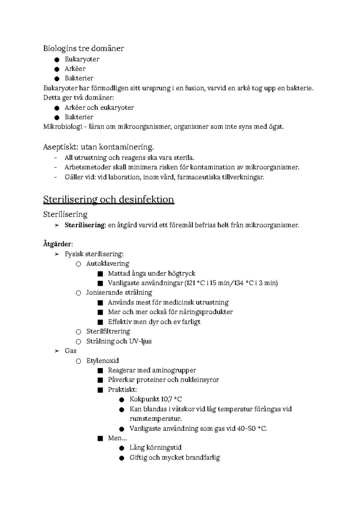 Allmän mikrobiologi - Biologins tre domäner Eukaryoter Arkéer Bakterier ...