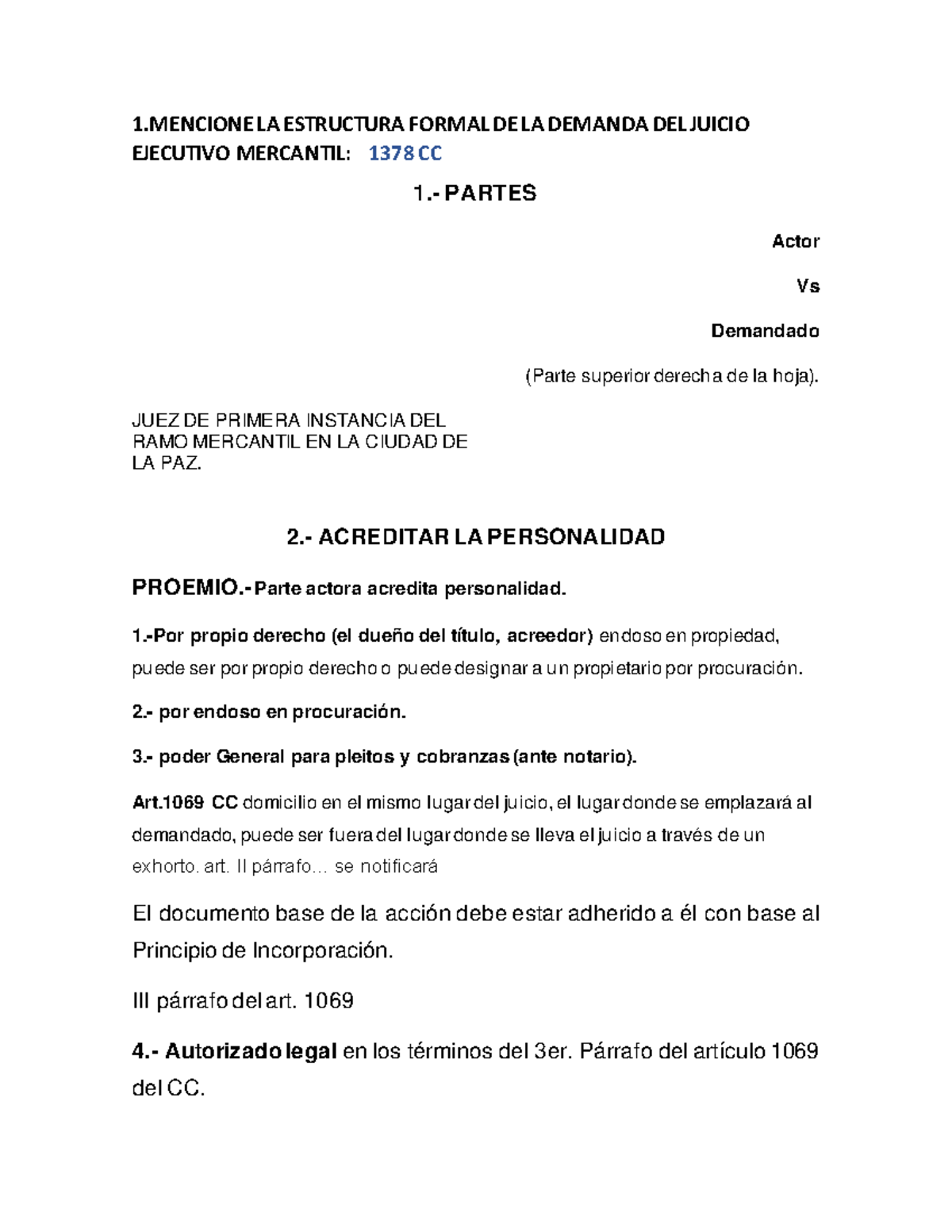 Mercantil - guia estudio - Warning: TT: undefined function: 32 1 LA ESTRUCTURA FORMAL DE LA ...