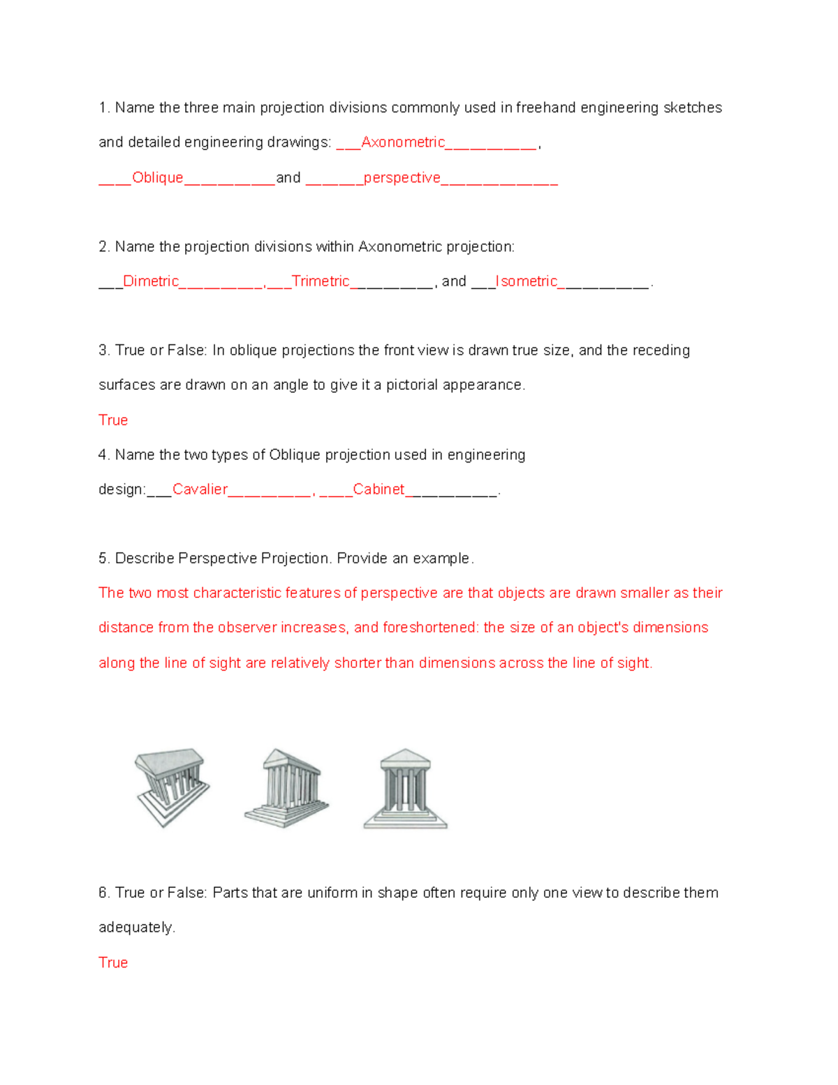 Quiz 2 MEM - quiz 2 - 1. Name the three main projection divisions ...