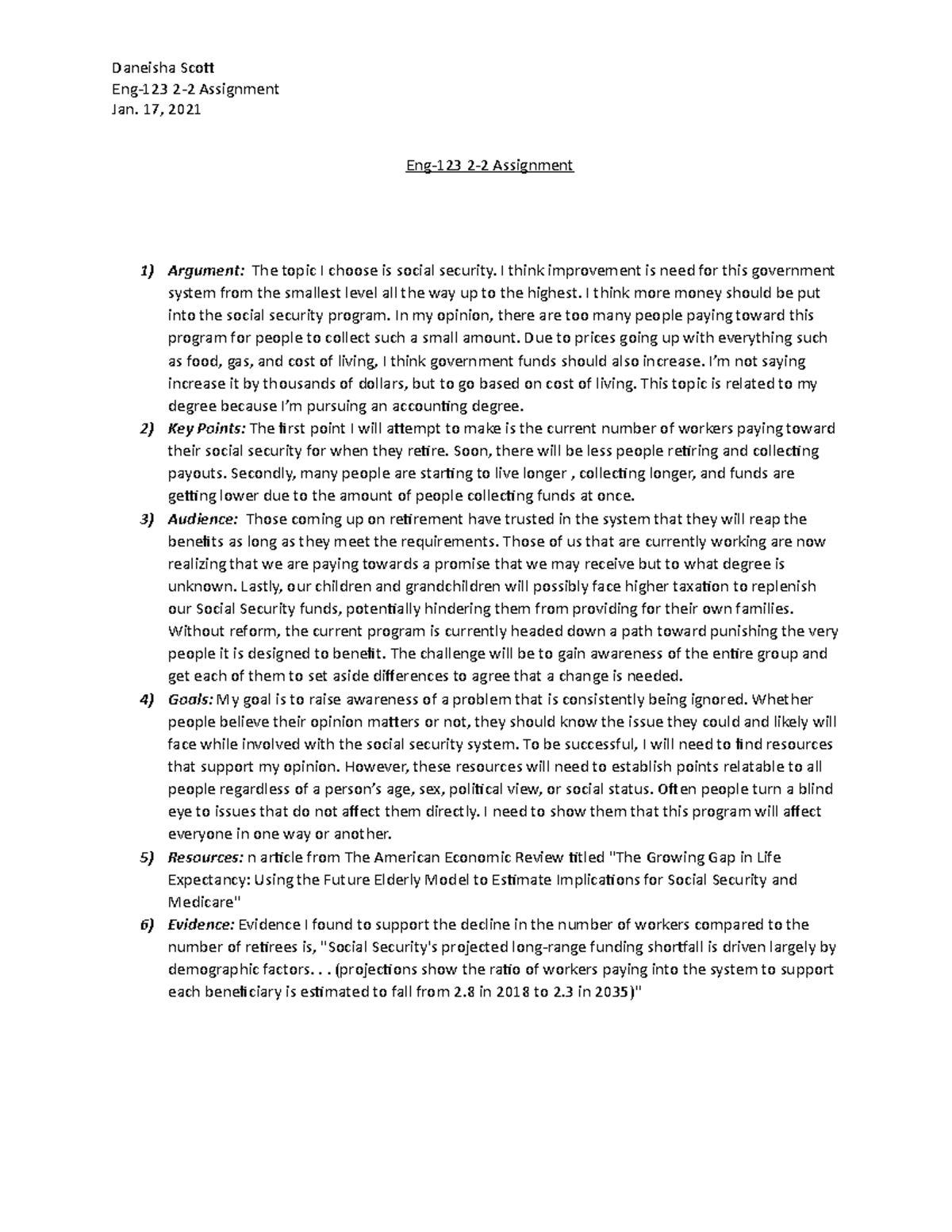 Eng-123 2-2 Assignment - 17, 2021 Eng-123 2-2 Assignment 1) Argument ...