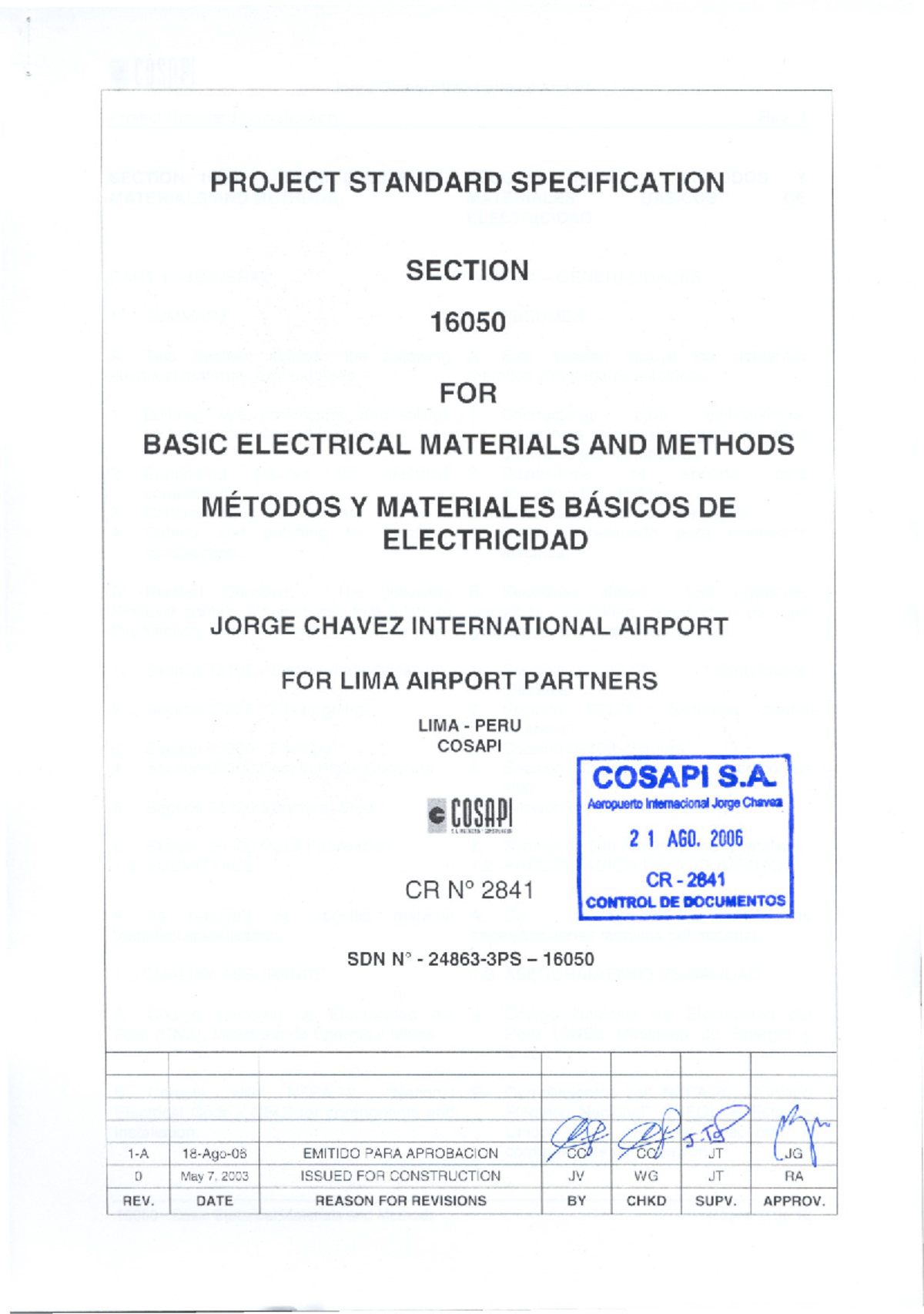 24863-3PS-16050 - Rev1A - Project Standard Specification Rev. 1 SECTION 16050 - BASIC ELECTRICAL ...