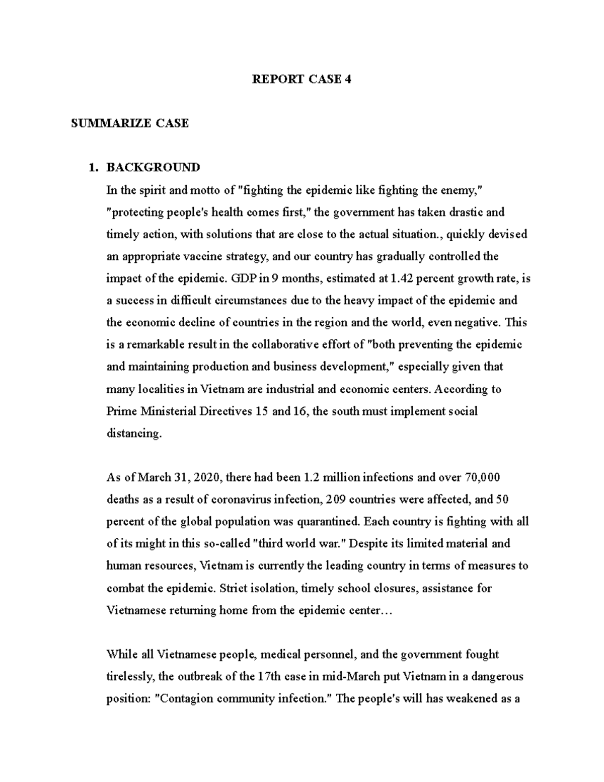 Team Green - Report 5 - Chiến lược quảng cáo - REPORT CASE 4 SUMMARIZE ...
