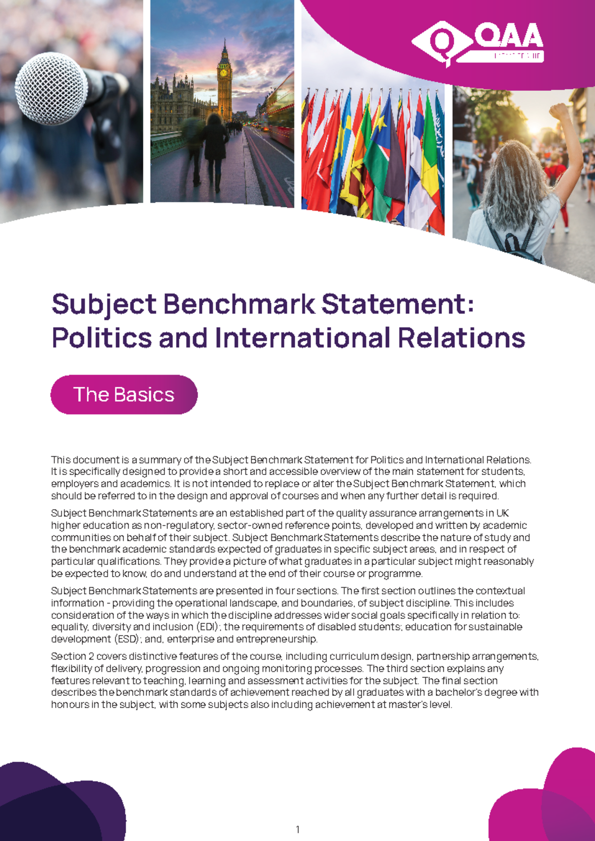 Politics and international relations sbs the basics 23 - Subject ...