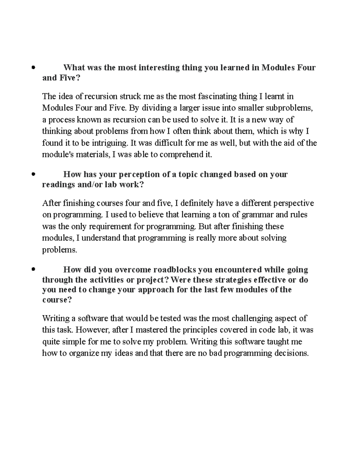 5-4 Journal Checkpoint - What was the most interesting thing you ...