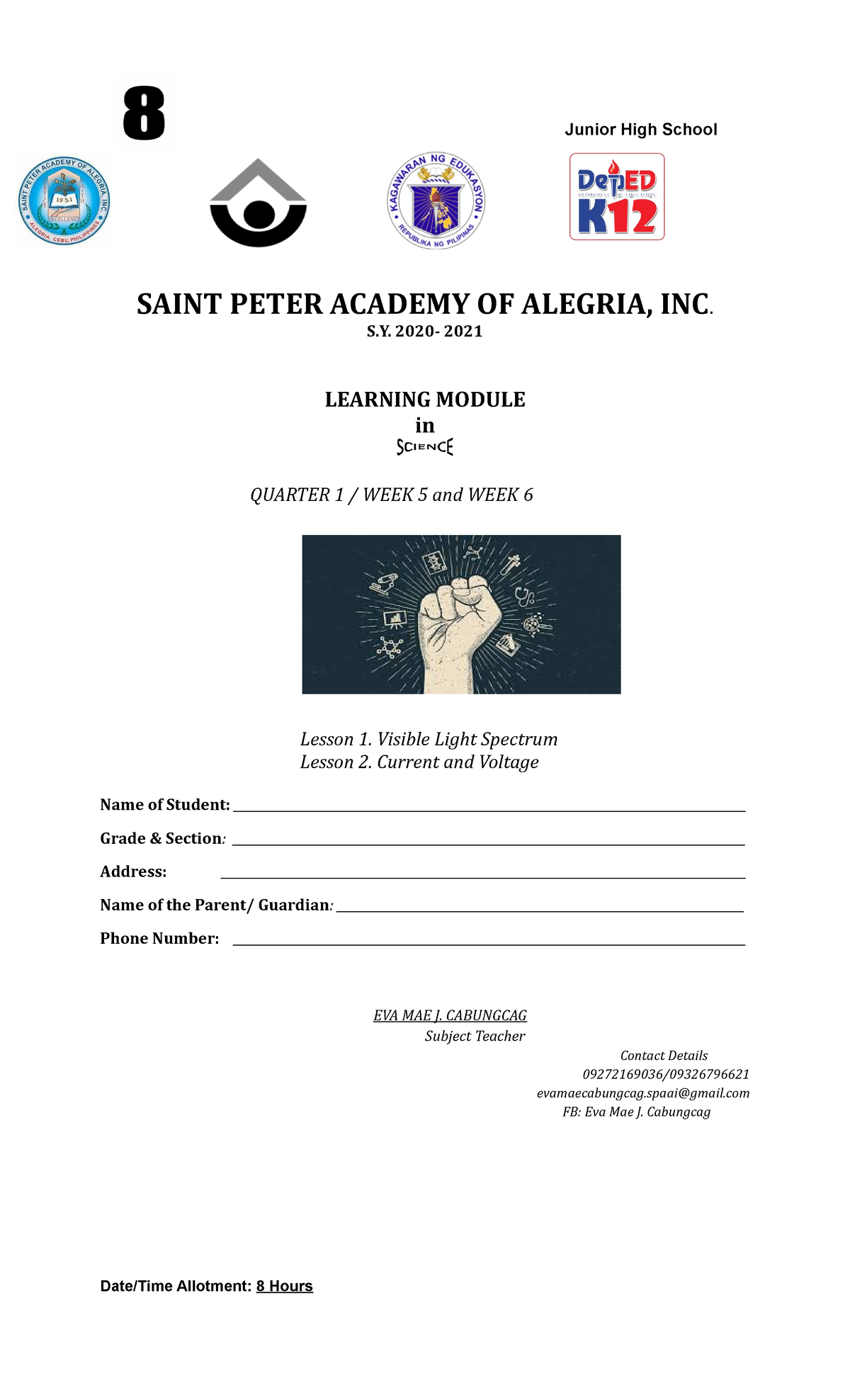 Science Q1 WEEK 5 AND WEEK 6 - Junior High School SAINT PETER ACADEMY ...