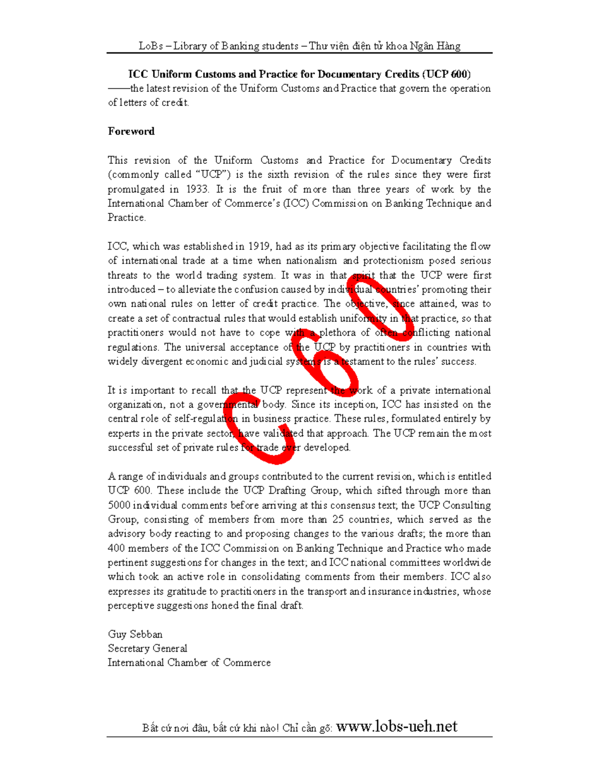 UCP 600 - UCP 600 - ICC Uniform Customs and Practice for Documentary ...