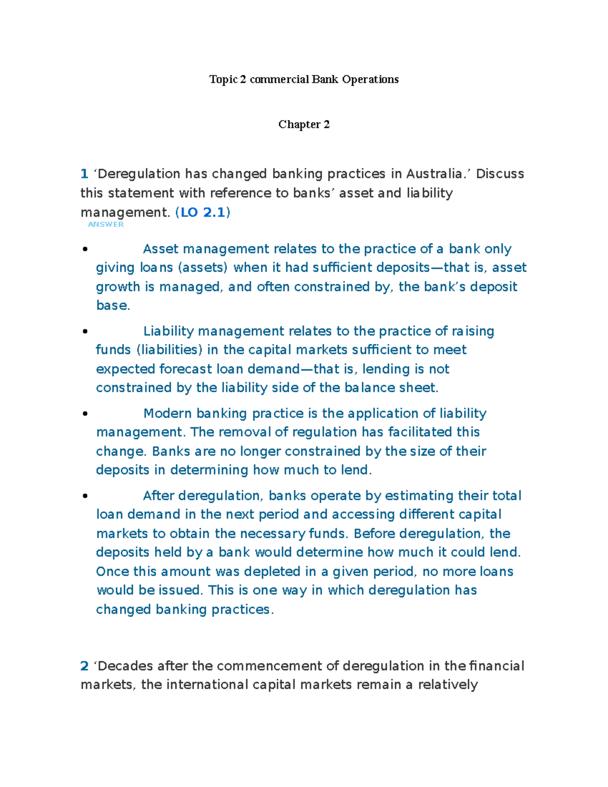 Topic 2 Commercial Bank Operations - Topic 2 commercial Bank Operations ...