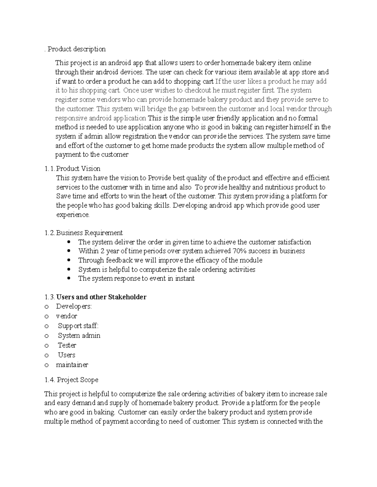 Srs7SRS SDA develpemnt life cycle by Aust - . Product description This ...