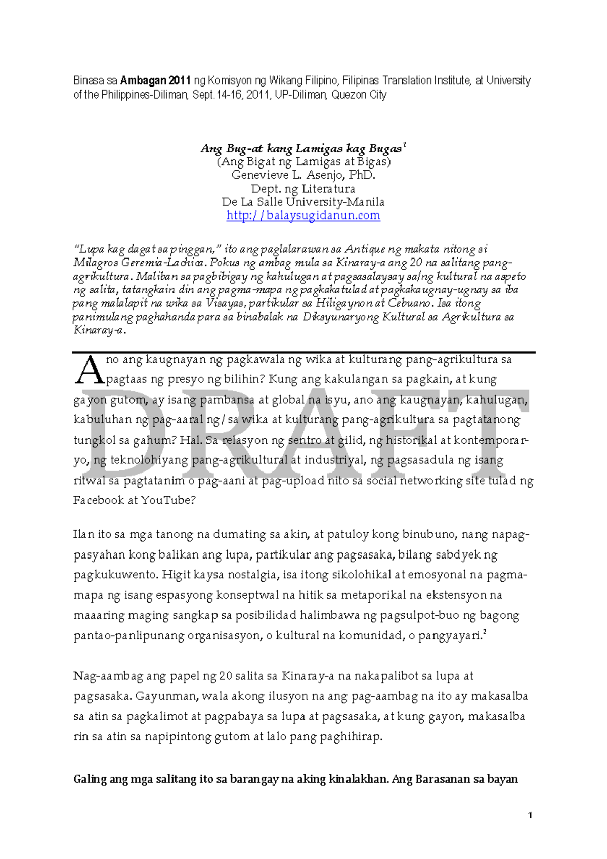 416066899 Ang bigat ng lamigas at bigas - 1 Binasa sa Ambagan 2011 ng ...