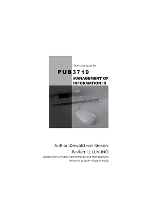 Tutorial Letter 101 - PUB3703/101/3// Tutorial Letter 101/3/ Public ...