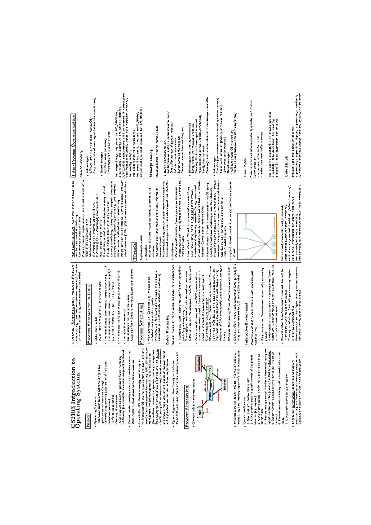 Cs2106 cheatsheet - CS2106 Introduction to Operating Systems Basics Operating Systems ...