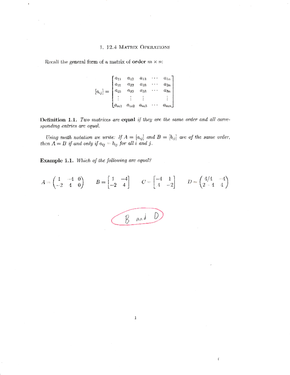 Solutions 12.4 [Matrix Algebra] - 1. 12 MATRIX OPERATIONS Recall the ...
