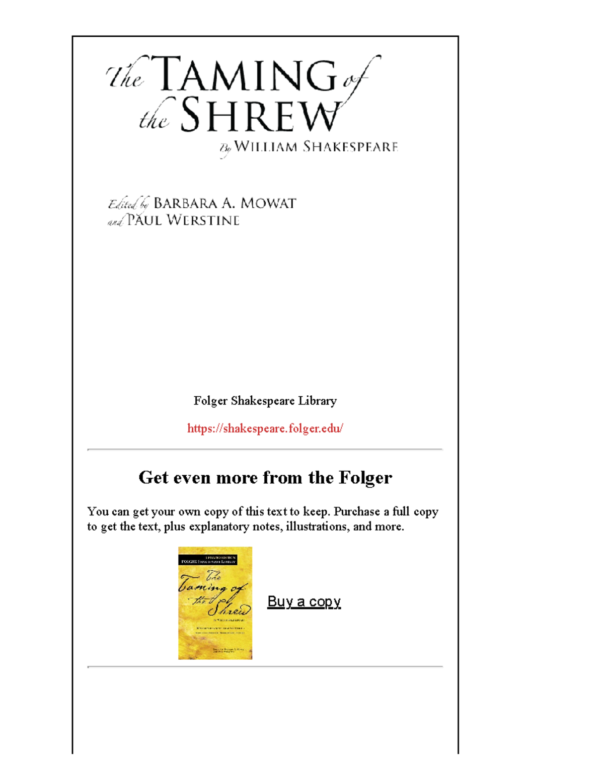 The-taming-of-the-shrew PDF Folger Shakespeare - Get even more from the ...