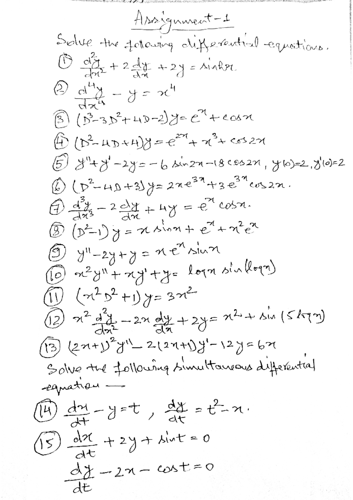 Assignment 1 - B.tech - Studocu