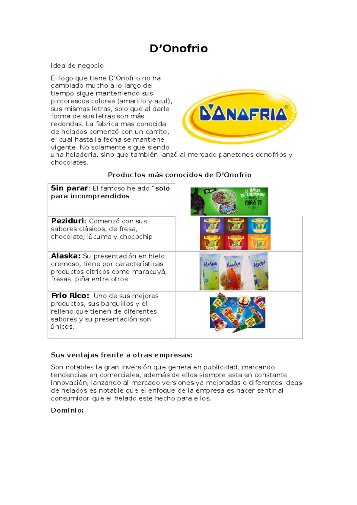 Garcia leon maria -actividad-pa2 - D’Onofrio Idea de negocio El logo ...