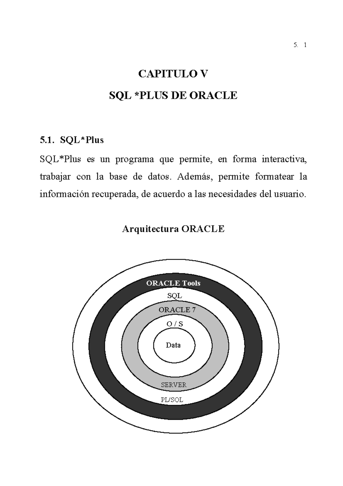 Capitulo 5 SQL plus de oracle - ! #% & ' ( #$ " '%)'% $ * ! " # & - Studocu