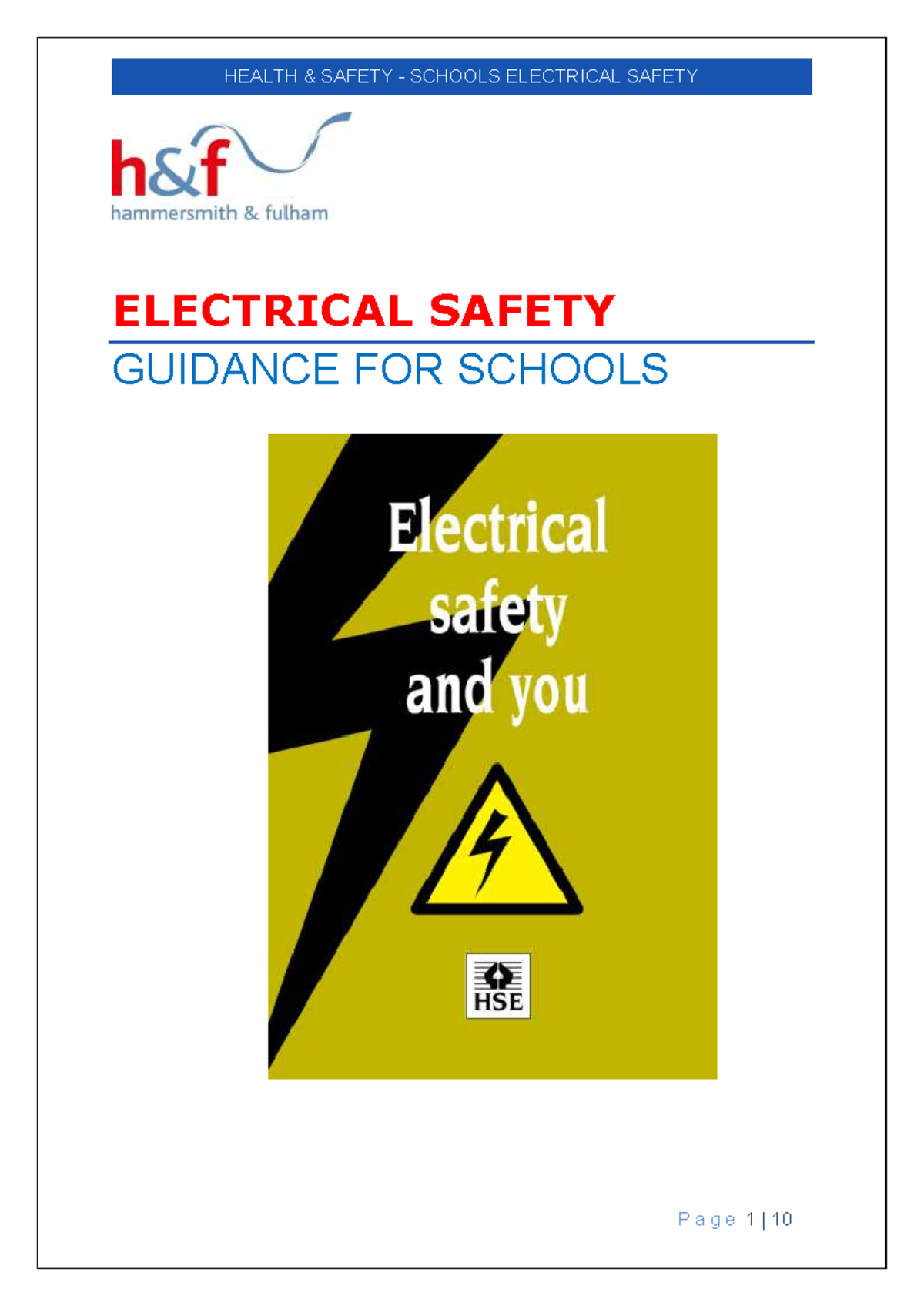 School electrical safety - ELECTRICAL SAFETY GUIDANCE FOR SCHOOLS ...