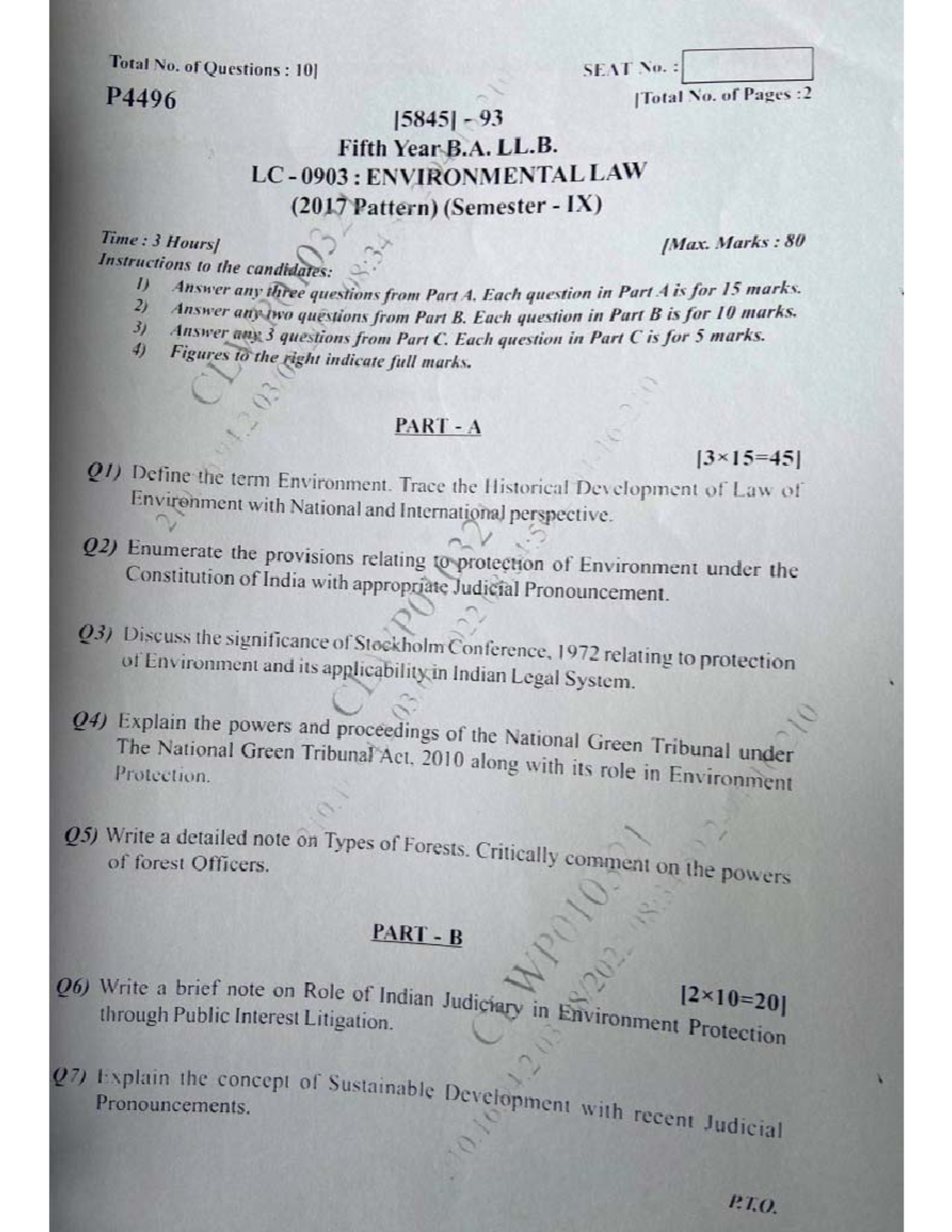 Environmental All Question Papers - [5543]-302 1 Total No. of Questions ...