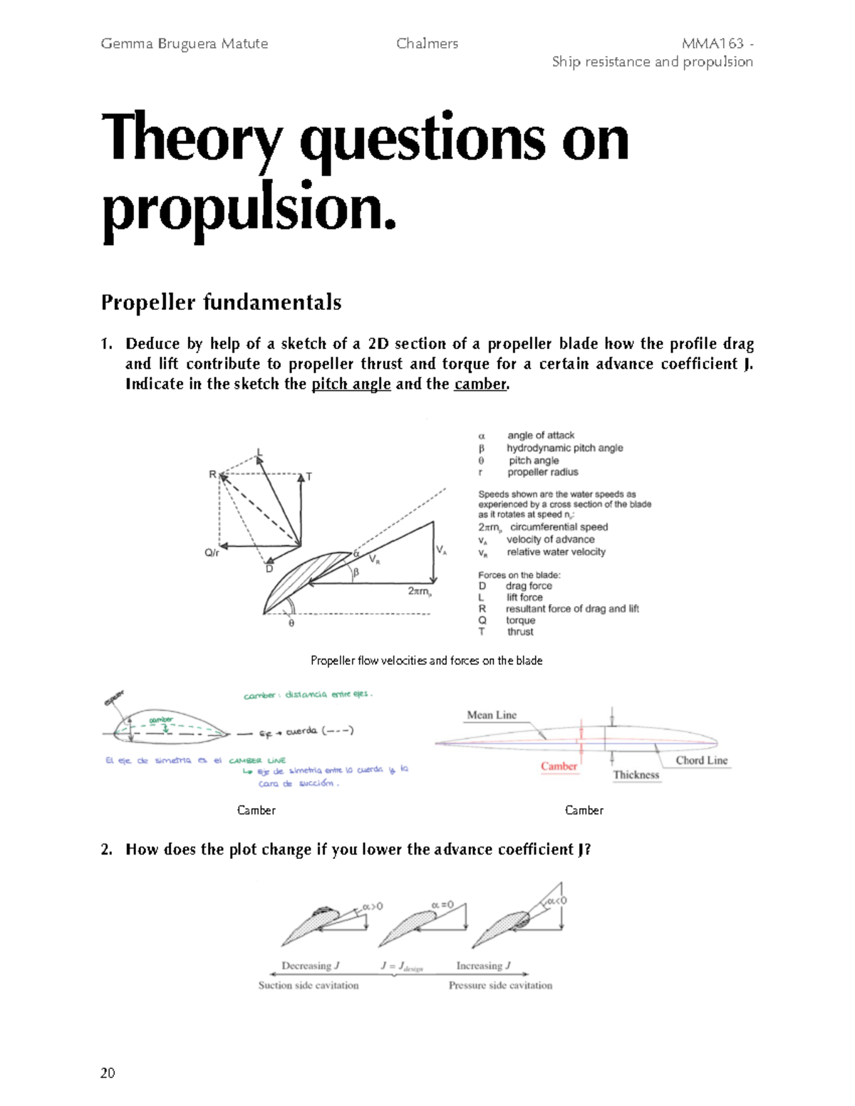 MMA163 theory questions on propulsion - Ship resistance and propulsion ...