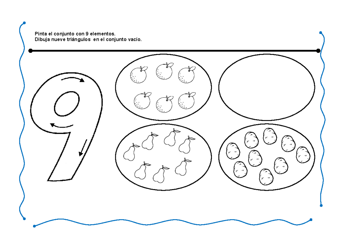 Trazos del Número Nueve para Niños de 4 Años - Educacion inicial ...