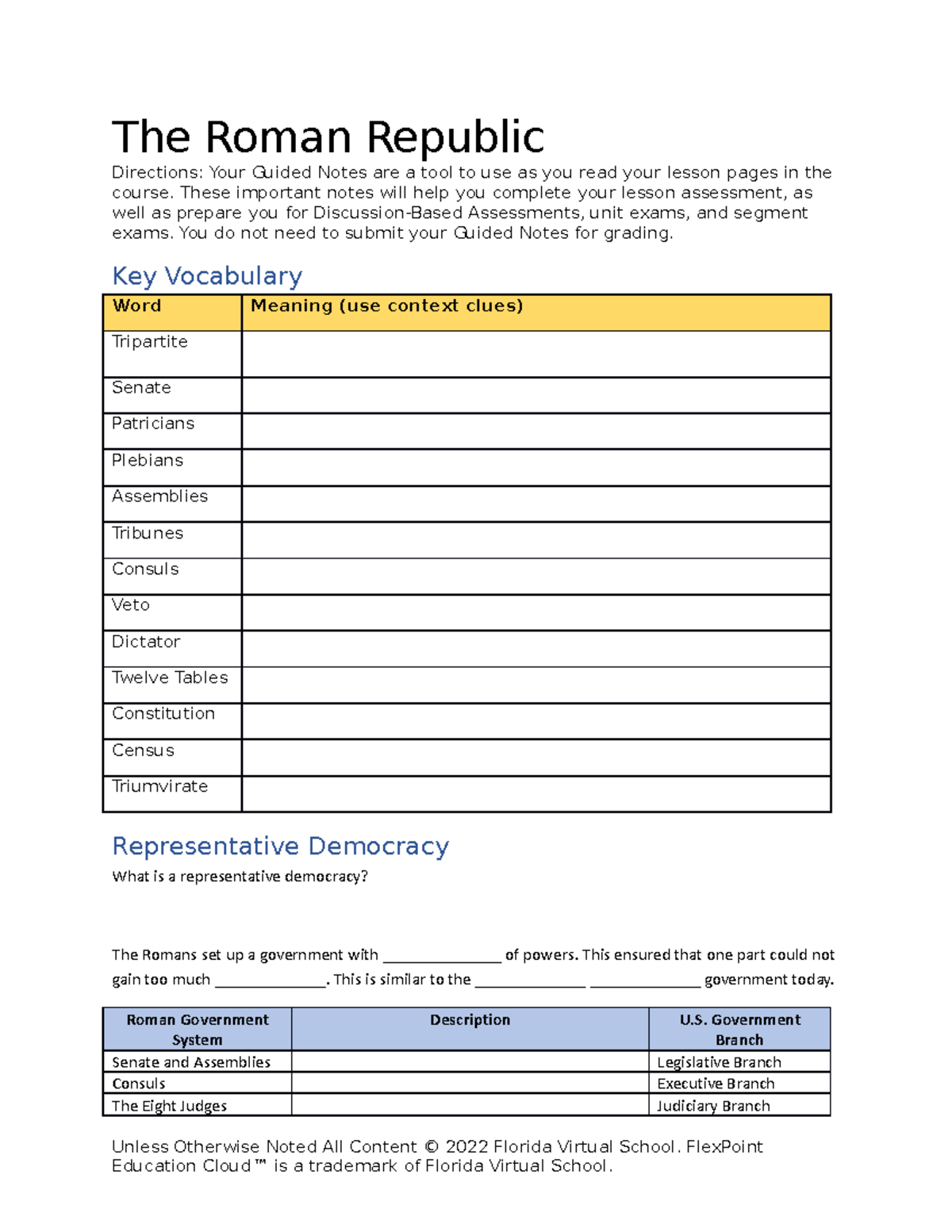 05 02 guided notes - it is a lesson I have trouble with - The Roman ...