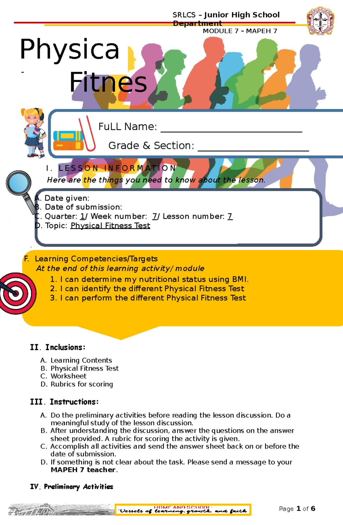 Mapeh 7- Module-7 - hjfghfhghffghfghfghfjgh - ####### Department ` II ...