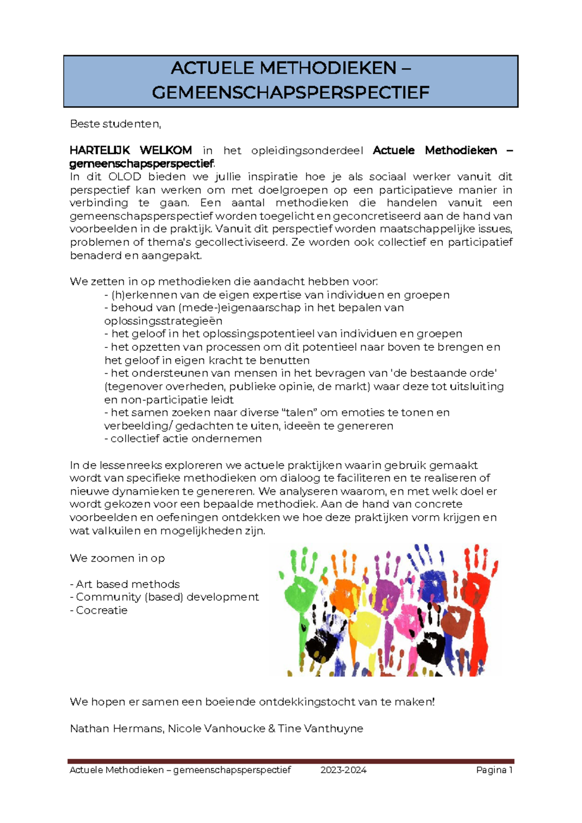 2023 - Actuele Methodieken - opdrachtenformat - ACTUELE METHODIEKEN ...