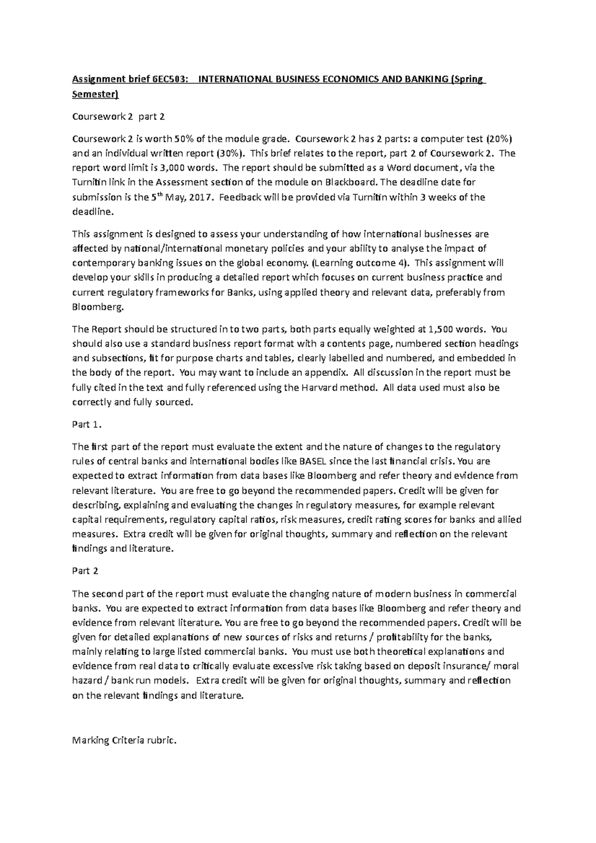 Assignment Brief FOR Banking Module Assignment Brief 6EC503 assignment-brief-for-banking-module-assignment-brief-6ec503