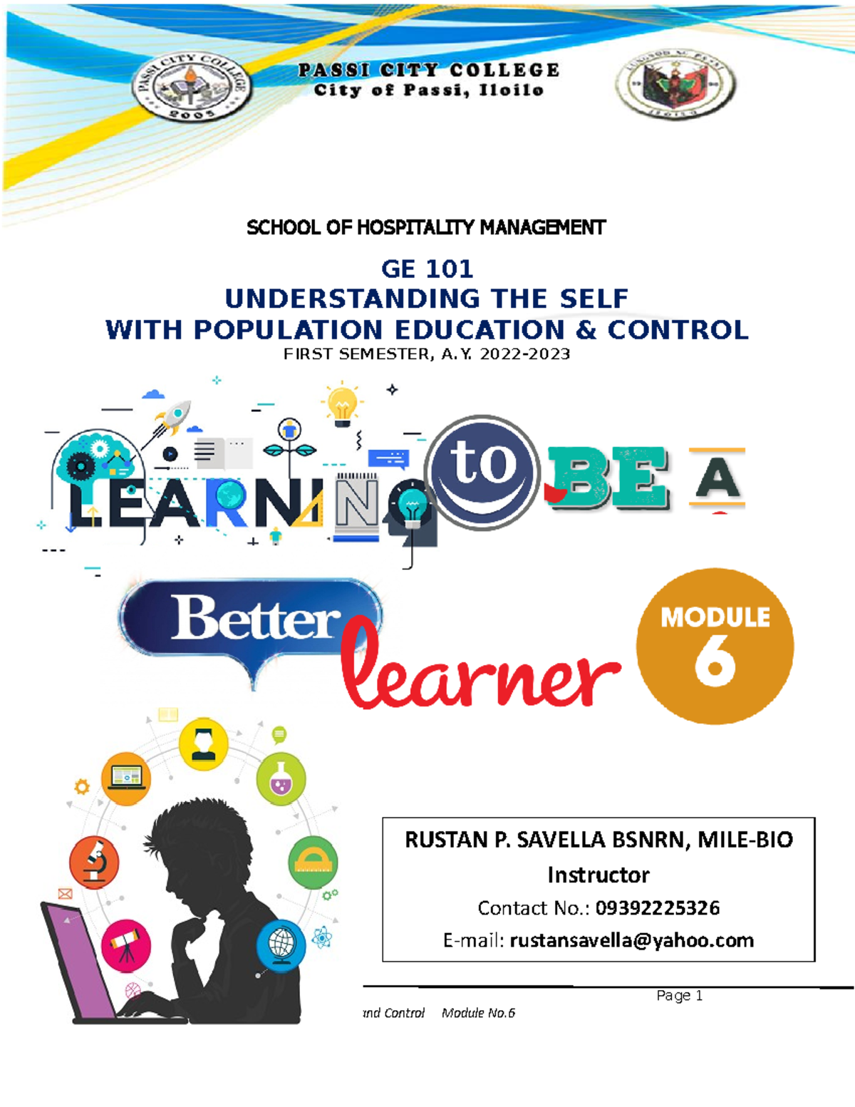 Module 6 BSHM for students - SCHOOL OF HOSPITALITY MANAGEMENT GE 101 ...