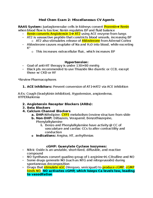 Med Chem Exam Review - Summary Advanced Medicinal Chemistry II - Med Chem Exam Review: - Studocu