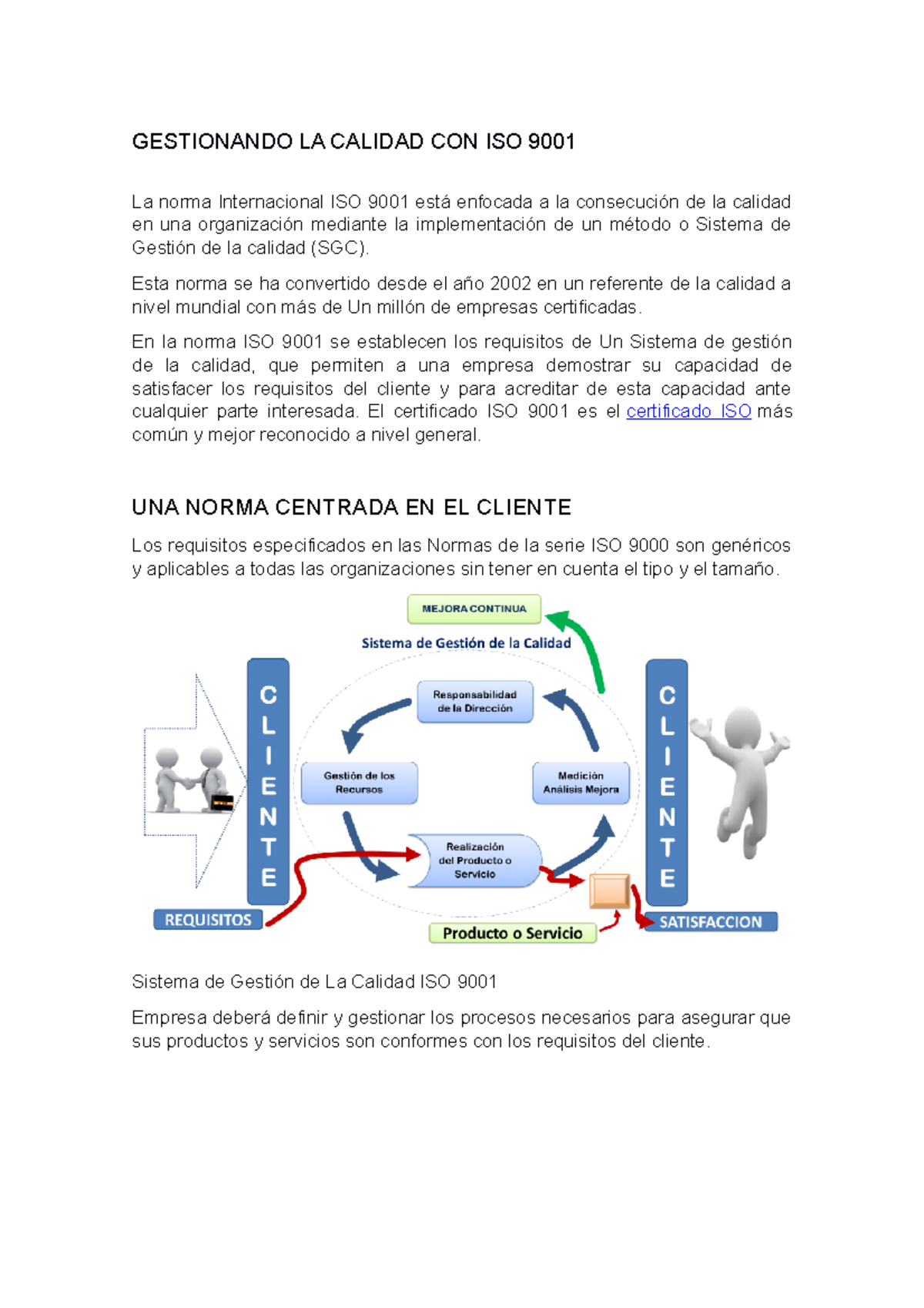 Normas ISO 9001 Control total de la calidad - GESTIONANDO LA CALIDAD ...