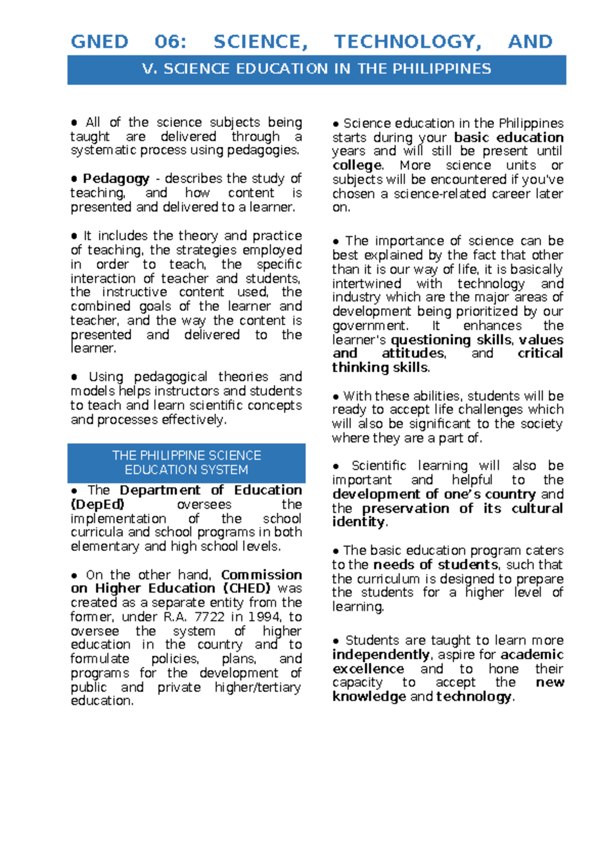 GNED06 5 - fwfw - GNED 06: SCIENCE, TECHNOLOGY, AND SOCIETY All of the ...