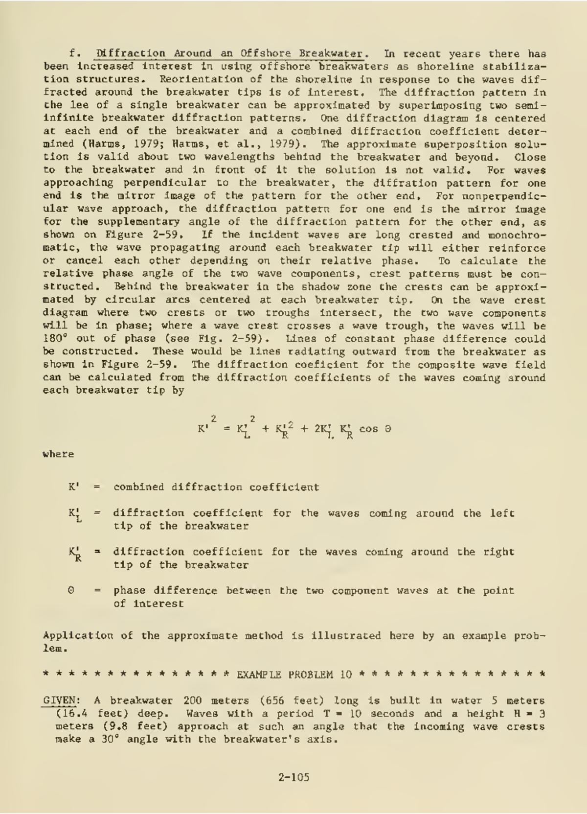 Usace-Shore Protection Manual 1 - f. Diffraction Around an Offshore ...