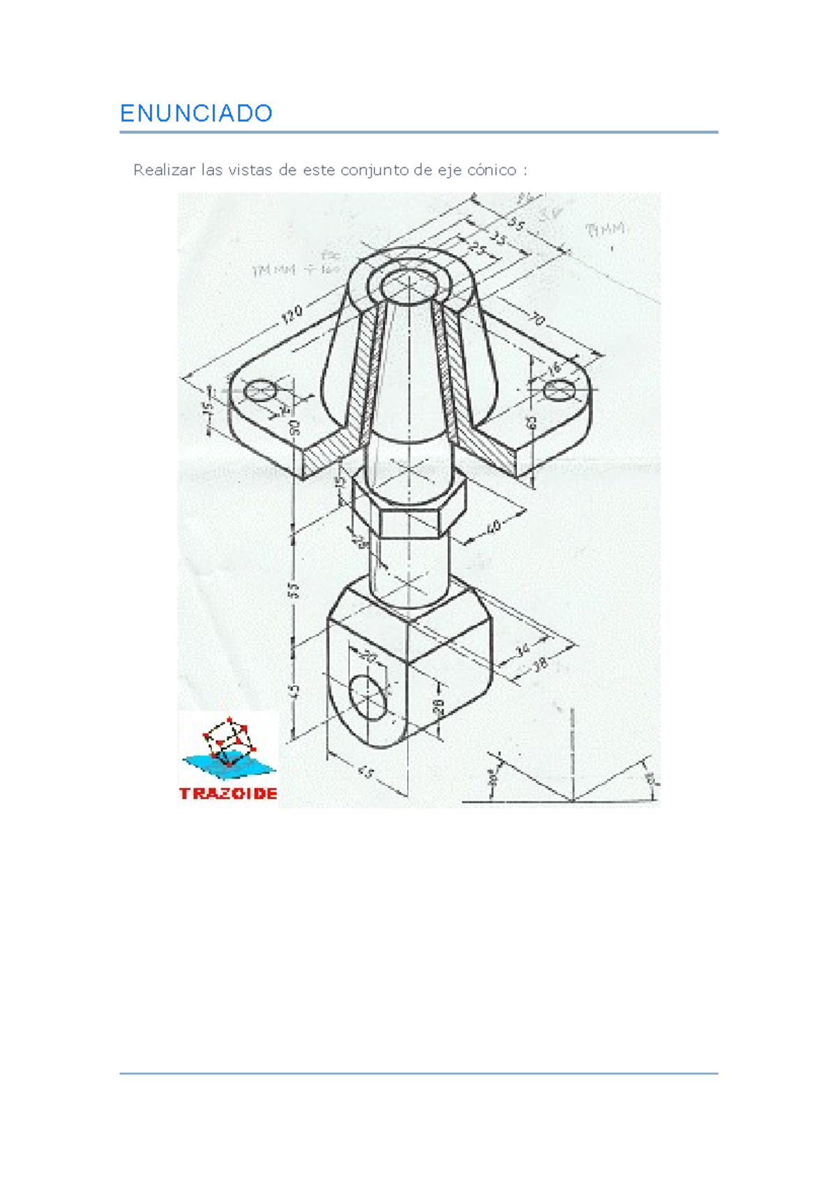 Conjuntos - dibujo tecnico - ENUNCIADO Realizar las vistas de este ...