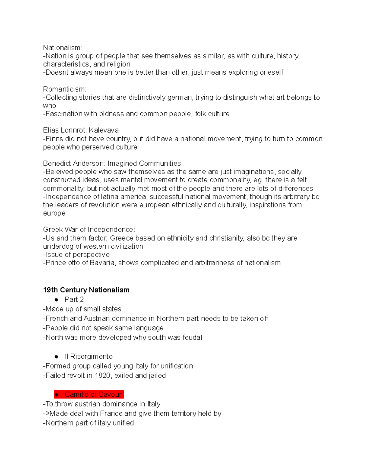 Nationalism in 19th Century - Nationalism: -Nation is group of people ...