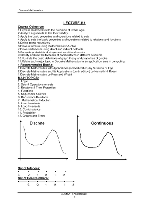 Discrete Structure Lecture notes - COMSATS Abbottabad LECTURE APPLYING ...