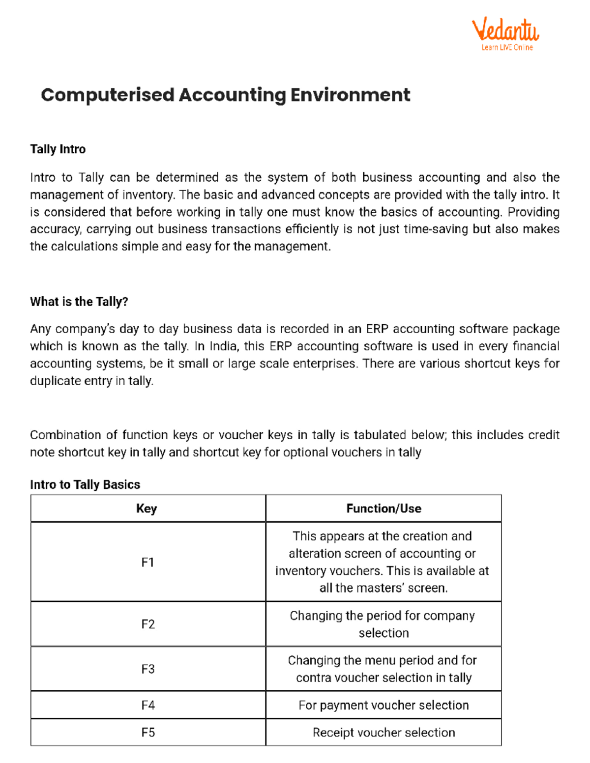 Computerised Accounting Environment - The basic and advanced concepts ...