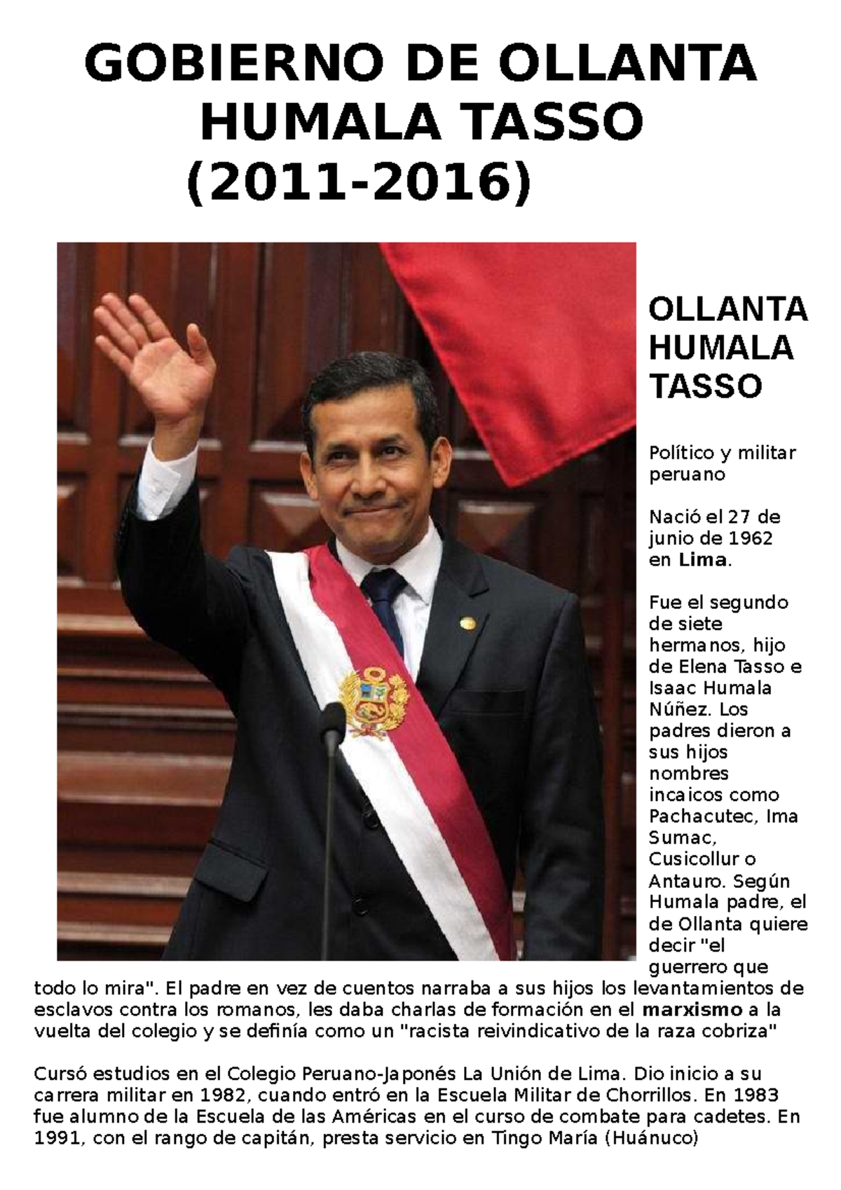 EL Gobierno-de-ollanta-humala-tasso informe de su gobierno - GOBIERNO ...