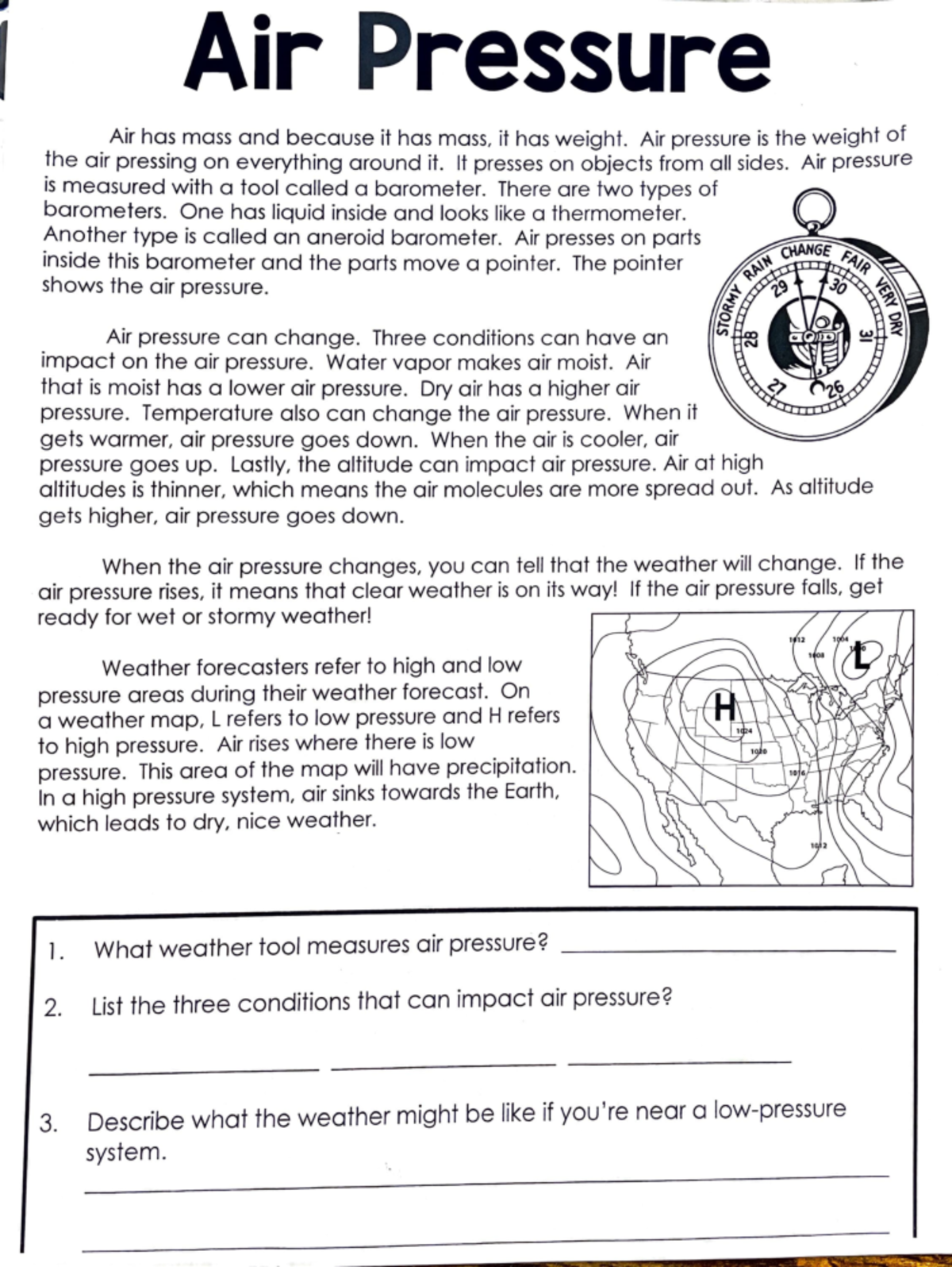 Alexyz Miranda Diaz - Air Pressure - Air Pressure Air has mass and ...