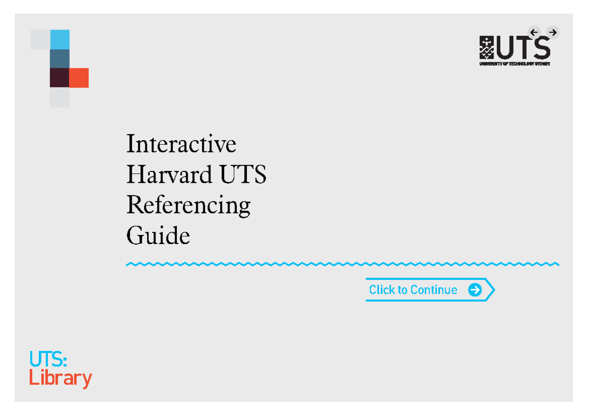 Interactive Harvard UTS Guide - Interactive Harvard UTS Referencing ...