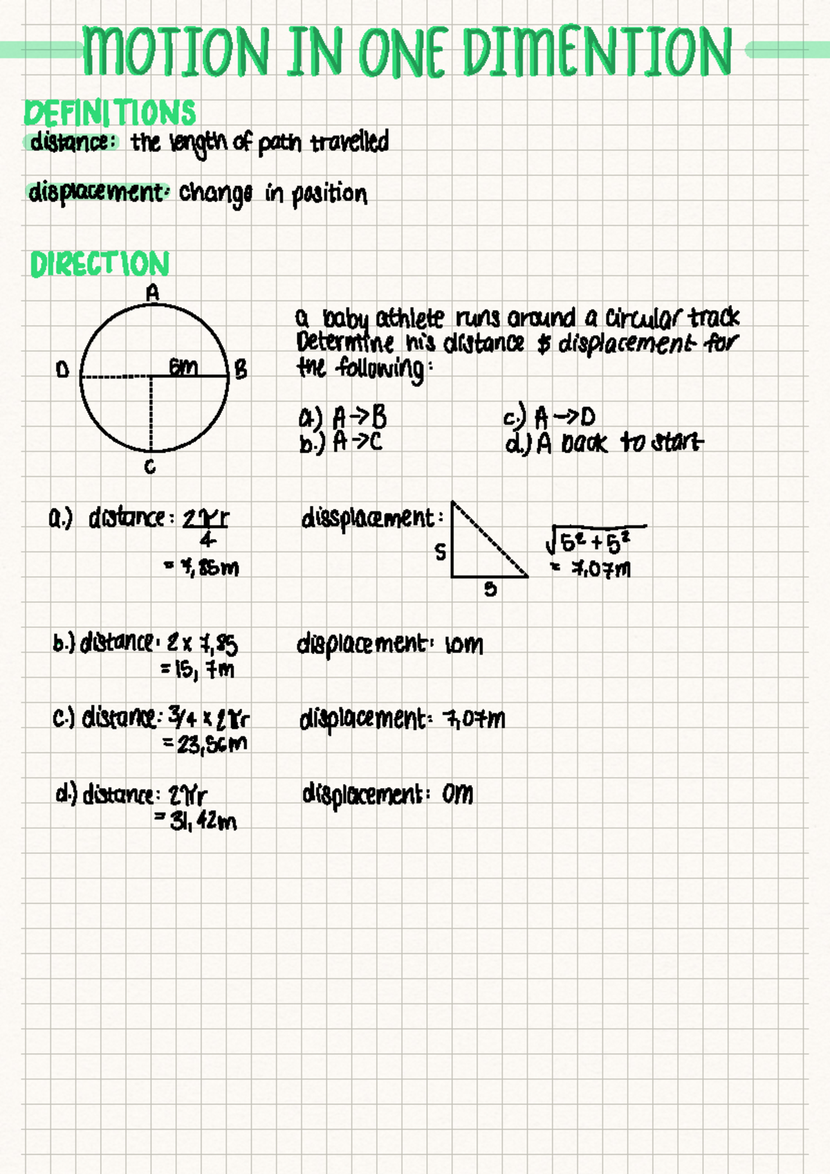 Motion in 1 dimension - N/a - MMOTIONNINNONNEDDIMMENNTIONN DEFINITIONS ...