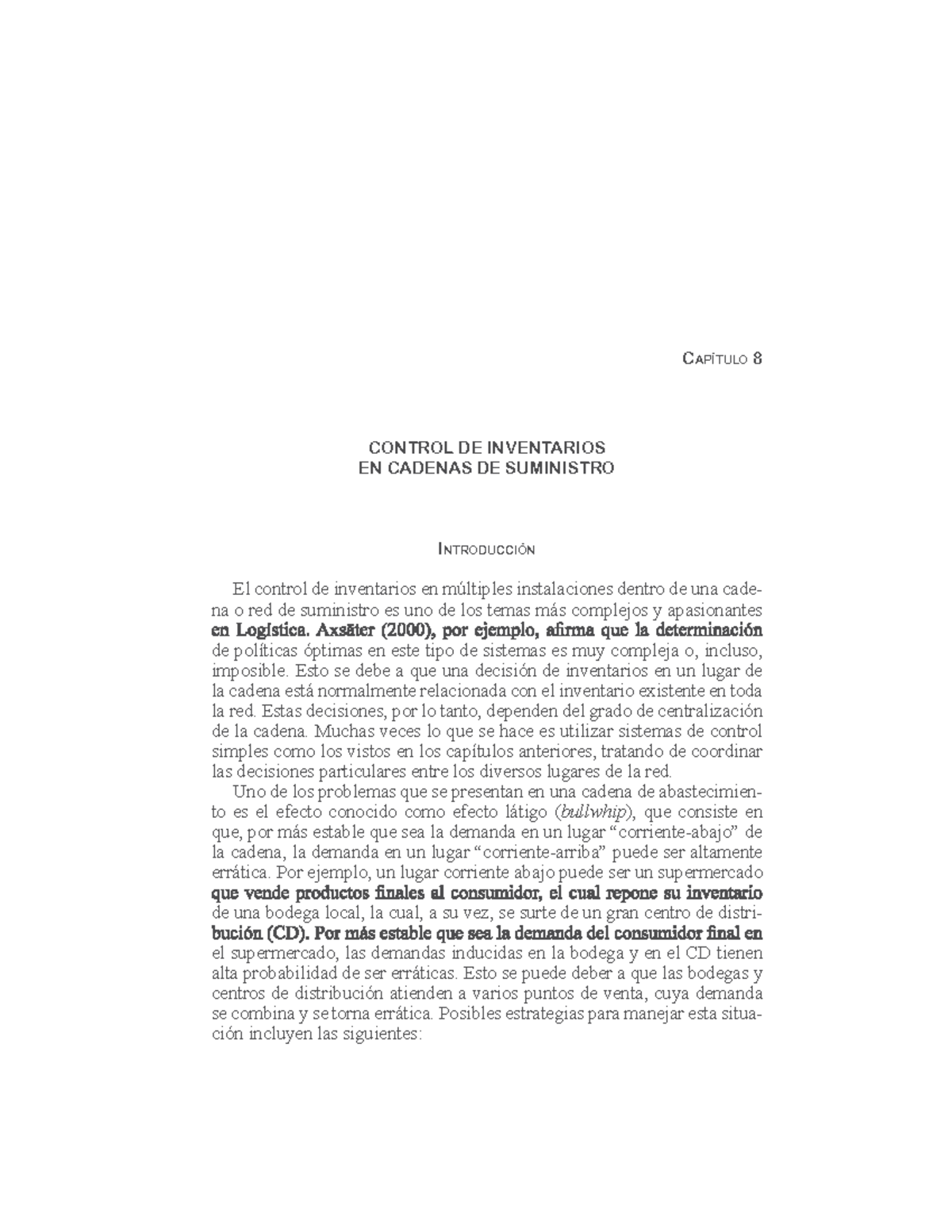 Carlos Vidal Holguin - Control de inventarios en cadenas de suministro - Cap. 8 - CAPÍTULO 8 ...
