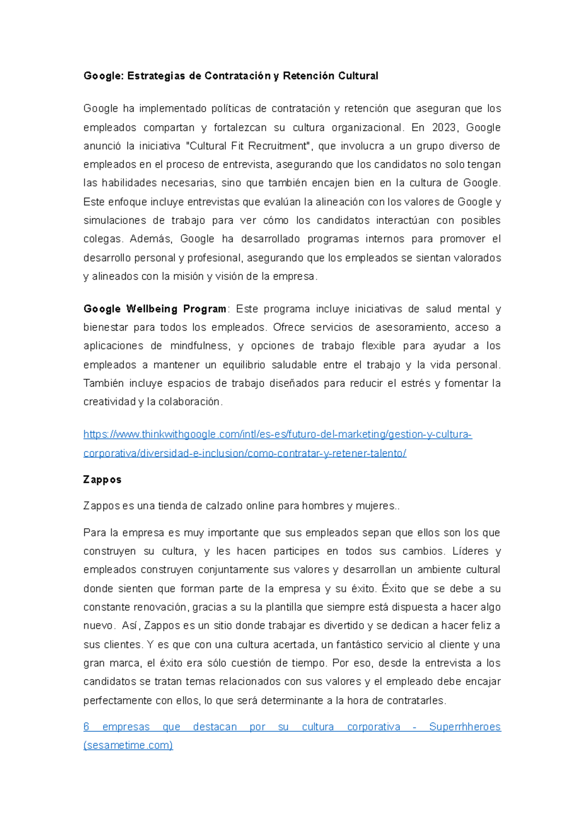 Pregnta B - AaA - Google: Estrategias de Contratación y Retención ...