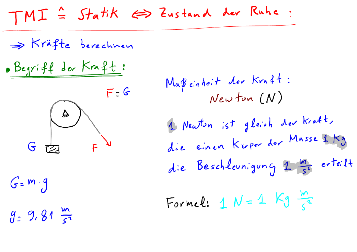 TM1-VL01 - TM1 - Technische Mechanik 1 - Studocu
