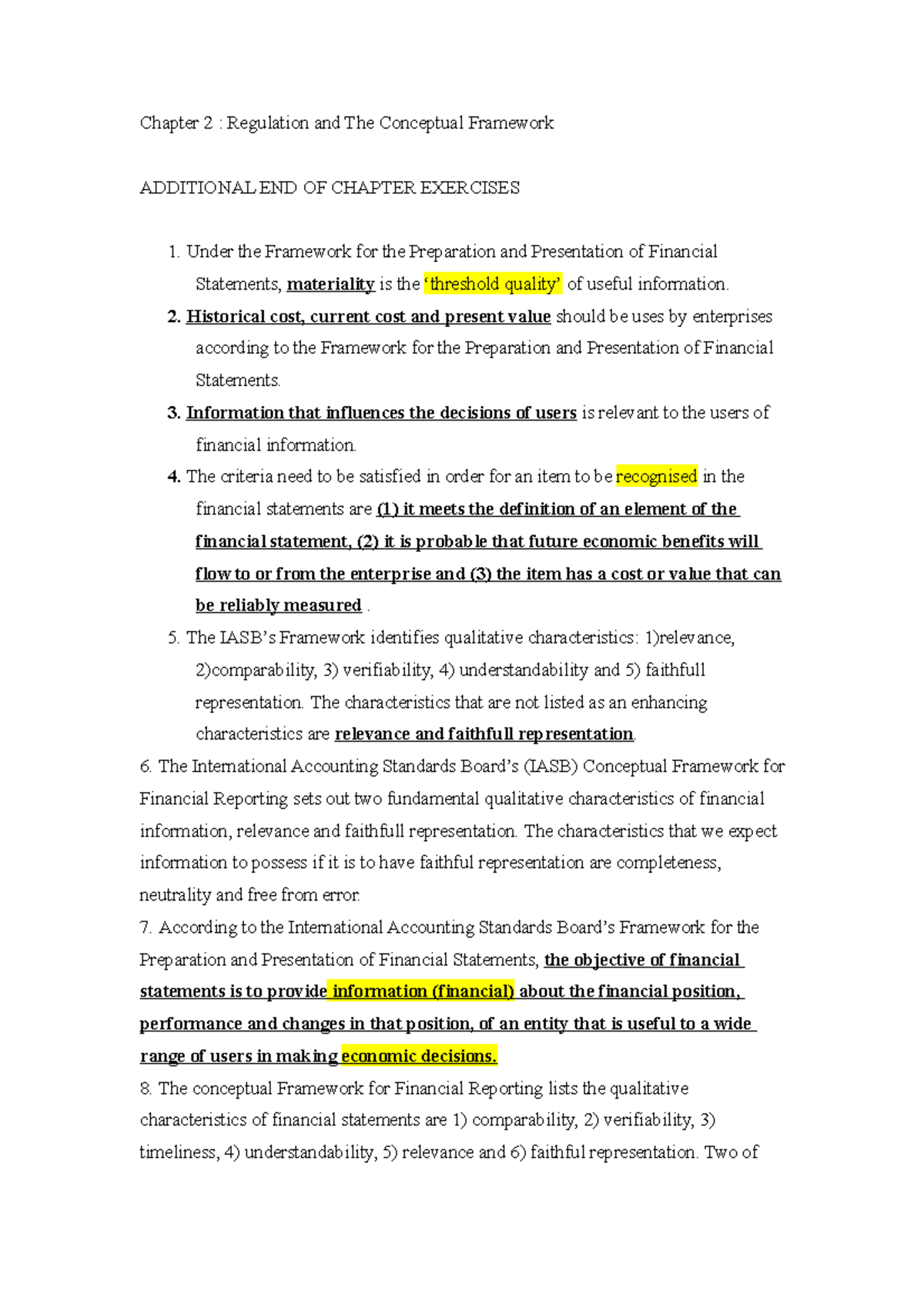 Revision question for topic 2 - Chapter 2 : Regulation and The ...